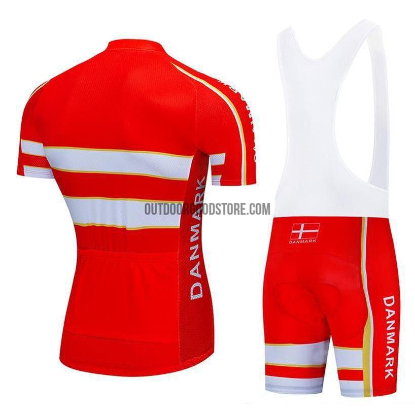 Denmark Danmark Cycling Pro Retro Short Cycling Jersey Kit – Outdoor ...