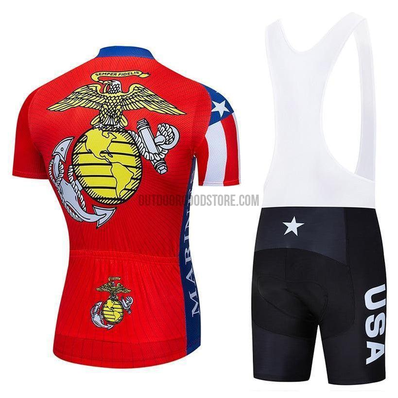 USA Marines USMC Pro Retro Short Cycling Jersey Kit – Outdoor Good Store